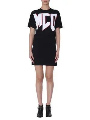 Alexander McQueen Printed Short Sleeve Dress