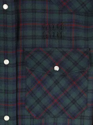 Miu Miu Checked Long Sleeve Shirt
