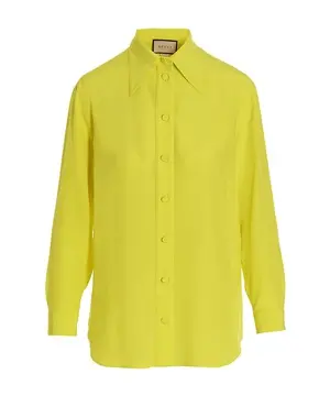 Gucci Long Sleeve Shirt With Lapel Detail