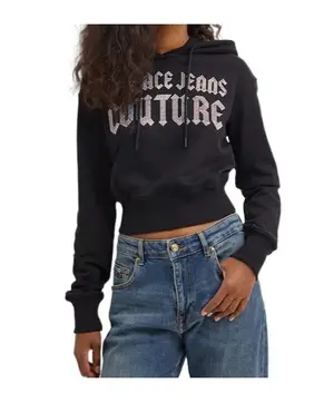 Versace Logo Embellished Hoodie