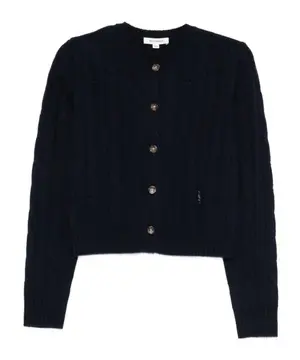 SPORTY  RICH Sporty & Rich Cable Knit Buttoned Cardigan