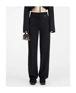 Jacquemus Le Pantalon Ficelle Soft Tailored Pants - Black