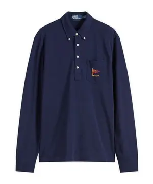 Polo Ralph Lauren Logo Embroidered Long Sleeved Polo Shhirt