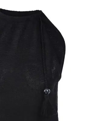 Max Mara Sleeveless Knitted Top With Tassel Detail