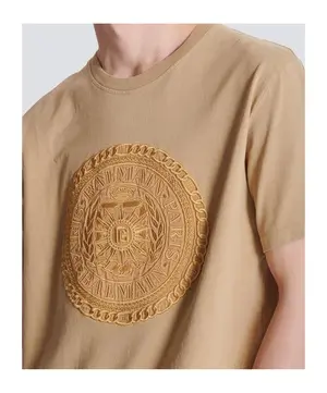 Balmain Embroidered Médaille T-shirt - Nude
