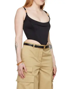 Versace Scoop Neck Corset Top