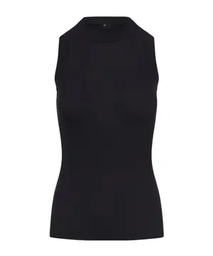 Sportmax Toledo Crewneck Sleeveless Knitted Top - Black