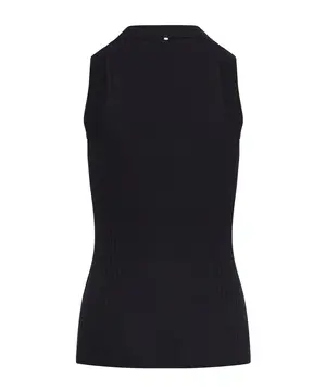 Sportmax Toledo Crewneck Sleeveless Knitted Top - Black