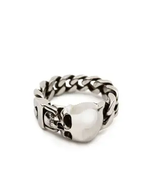 Alexander McQueen Skull Chain Ring