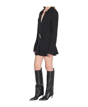 Attico V-neck Mini Dress