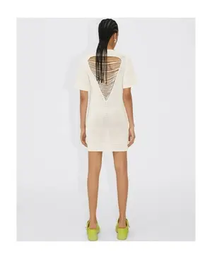 Bottega Veneta Crocheted Cut-out Mini Dress - White