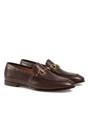 Gucci Jordaan Horsebit Loafers - Brown