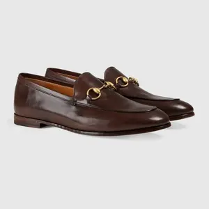 Gucci Jordaan Horsebit Loafers - Brown
