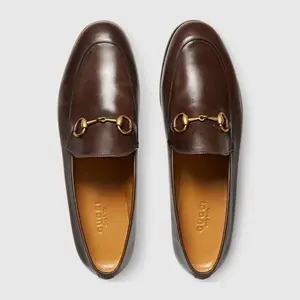 Gucci Jordaan Horsebit Loafers - Brown