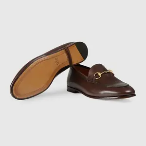 Gucci Jordaan Horsebit Loafers - Brown