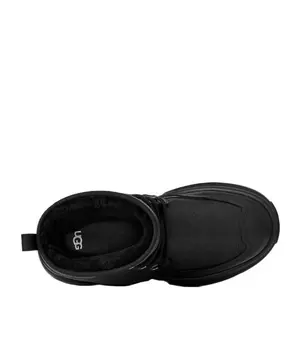 UGG Round Toe Platform Ankle Boots With Pull-tab Detail - Black