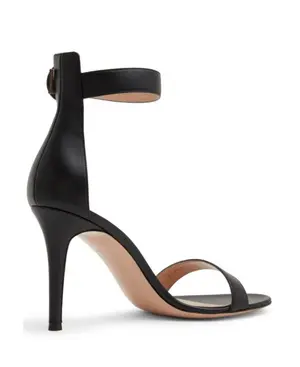 GIANVITO ROSSI Portofino Buckle Heeled Sandals - Black