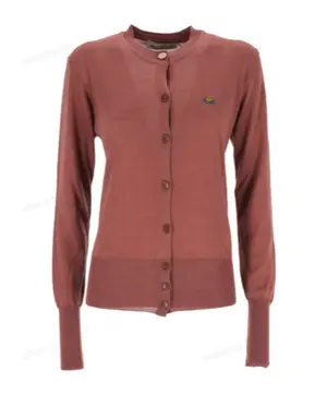 VIVIENNE WESTWOOD Logo Embroidered Knitted Cardigan