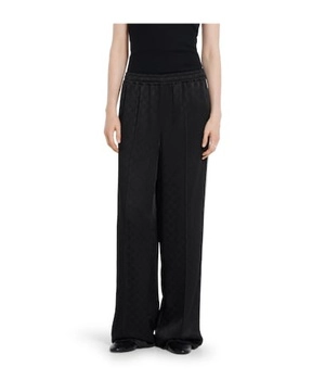 Gucci Gg Jacquard Monogram Elastic Waistband Pants - Black