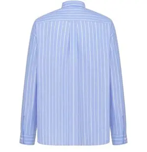 Dior Logo Embroidered Striped Long-sleeved Shirt