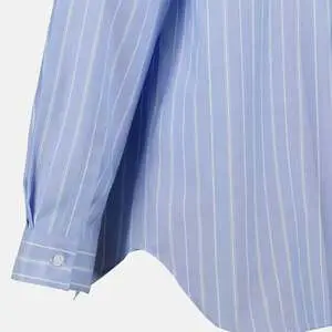 Dior Logo Embroidered Striped Long-sleeved Shirt