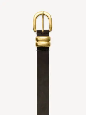 BY MALENE BIRGER Zoira Suede Belt - Coffee Brown