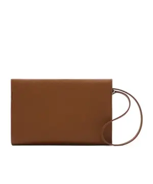 Burberry Logo Printed Twist-lock Crossbody Bag - Hazelnut Brown