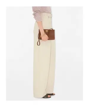 Burberry Logo Printed Twist-lock Crossbody Bag - Hazelnut Brown