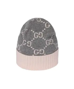 Gucci Logo Intarsia Knit Beanie - Gray