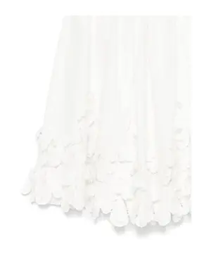 FORTE_FORTE Midi Skirt With Floral Appliqu