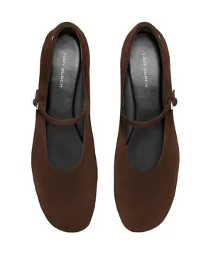 Tory Burch Mary Jane Ballet Flats - Dark Brown