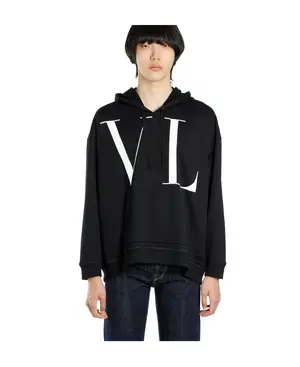 Valentino Garavani Logo Print Hooded Sweater