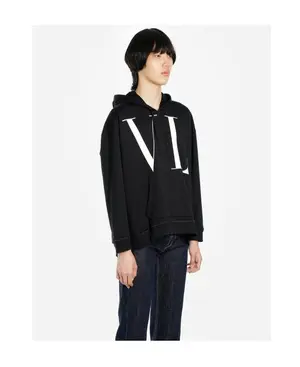 Valentino Garavani Logo Print Hooded Sweater