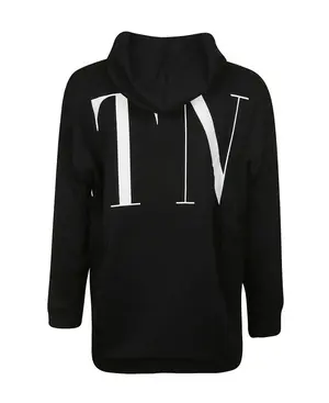 Valentino Garavani Logo Print Hooded Sweater