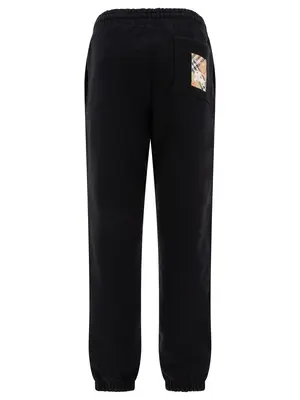 Burberry Check Appliqué Straight-leg Track Pants