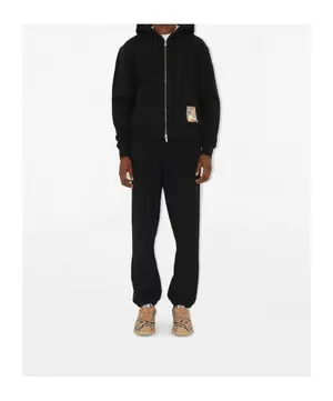 Burberry Check Appliqué Straight-leg Track Pants