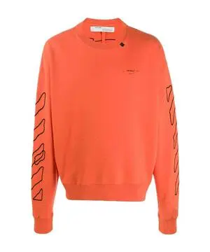 Off-White Abstract Arrow Embroidered Crew Neck Sweater