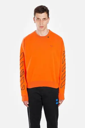 Off-White Abstract Arrow Embroidered Crew Neck Sweater