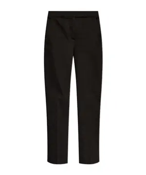 Max Mara Okra Pleat Detailed Cropped Trousers - Black