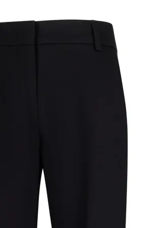 Max Mara Okra Pleat Detailed Cropped Trousers - Black