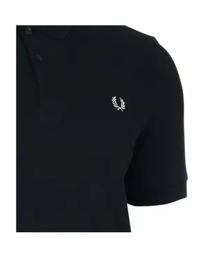 Fred Perry Laurel Wreath-embroidered Short-sleeved Polo Shirt - Blue