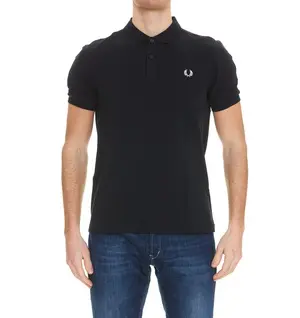 Fred Perry Laurel Wreath-embroidered Short-sleeved Polo Shirt - Blue