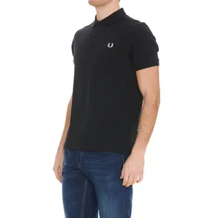 Fred Perry Laurel Wreath-embroidered Short-sleeved Polo Shirt - Blue