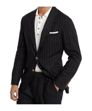 Brunello Cucinelli Striped Single-breasted Blazer