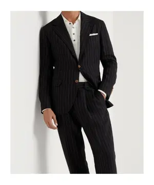 Brunello Cucinelli Striped Single-breasted Blazer