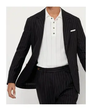Brunello Cucinelli Striped Single-breasted Blazer