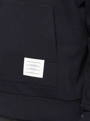Thom Browne Striped Drawstring Hoodie - Navy