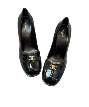 Celine Patent Calfskin Lily Triomphe Pumps