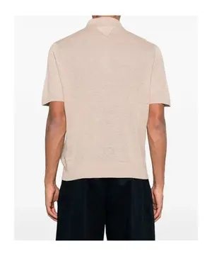Prada Short-sleeved Knitted Polo Shirt