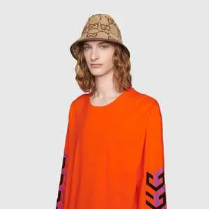 Gucci Gg Supreme Wide Brim Bucket Hat